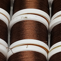 Pearsall's Gossamer Pure Silk Thread #17 Brown - JimsFlyCo